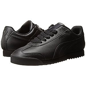 PUMA Mens Roma Sneaker, Basic black-black, 9.5