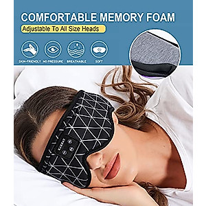 Sleep Headphones, Kabray Sleeping Headphones Soft Comfortable Bluetooth Sleep Mask with Ultra Thin Speakers, Cool Gadgets Gift for Women Men Valentine's Father's Mother's Day Birthday Christmas