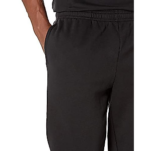 Amazon Essentials Men's Joggers Sweatpants, Fleece, Black, Small, Comfortable Fit