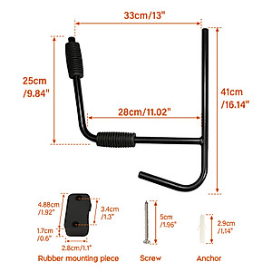 TC-HOME 2 Pairs Kayak Storage Rack Wall Mount Kayak Ladder Folding Holder Indoor Garage