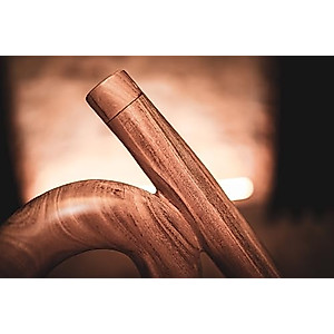 S-shaped Professional Didgeridoo for Meditation, Sound Healing Therapy, Yoga and Circular Breathing — NOT MADE IN CHINA — Mahogany Wood, 2-YEAR WARRANTY