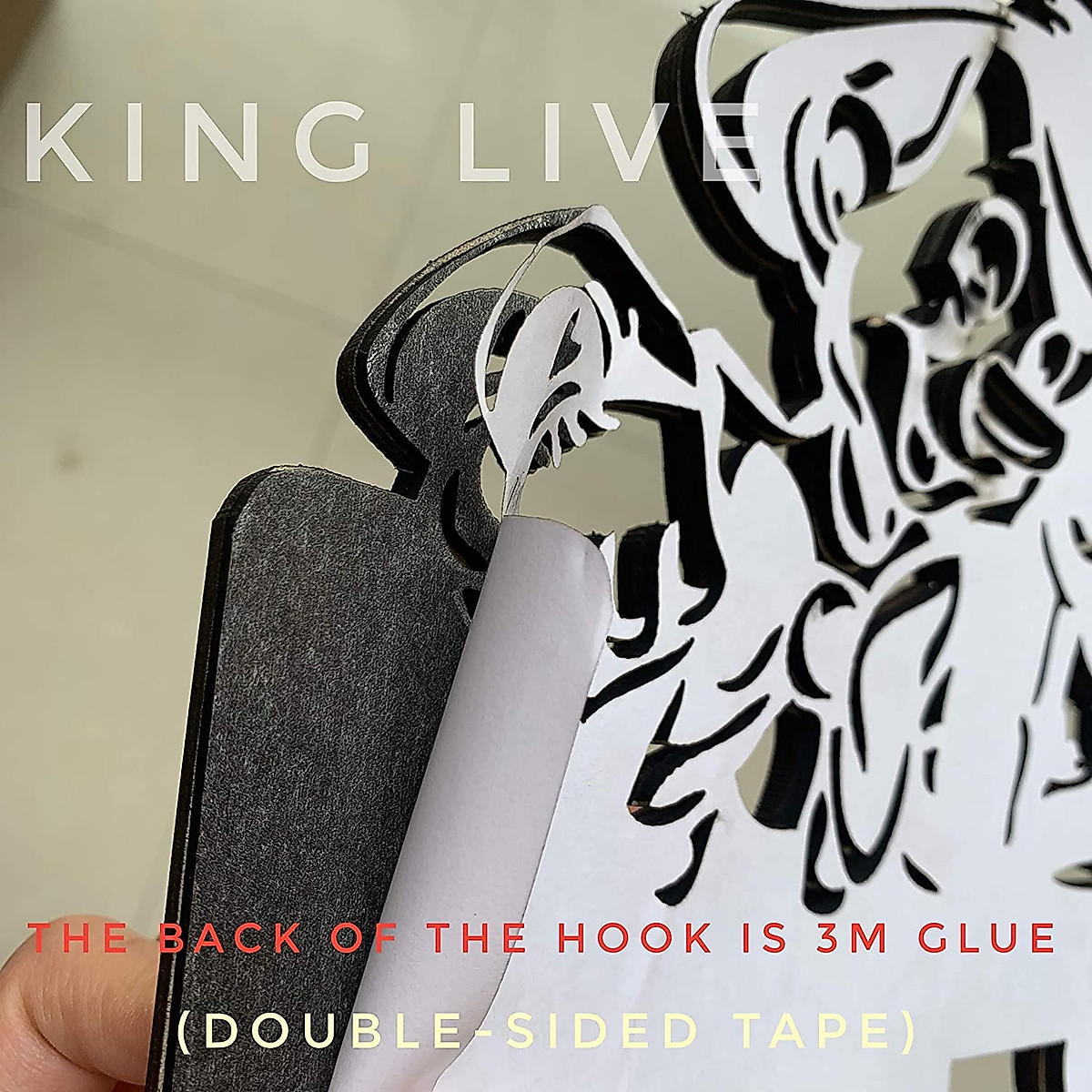 Dinosaur Theme Park World ，Hat Rack Key Hook Coat Hook Towel Holder, with 5 Metal Hooks, Clothes Hook, Kitchen Shelf, Wooden Storage Shelf,Black,16 Inch, 11 Lbs