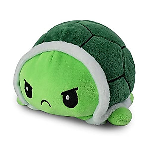 TeeTurtle - The Original Reversible Turtle Plushie - Green - Cute Sensory Fidget Stuffed Animals That Show Your Mood 4 inch