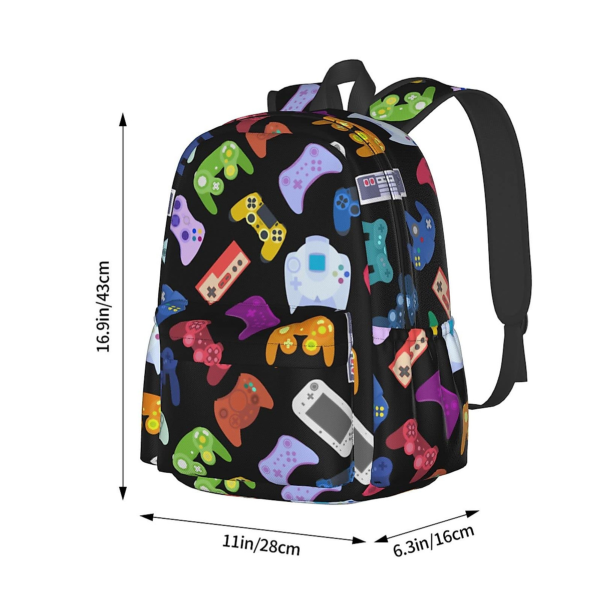 famliihw Video Game Controller Backpack Bookbag Laptop Backpacks Multipurpose Daypack for Boys Girls School Men Women Travel Hiking