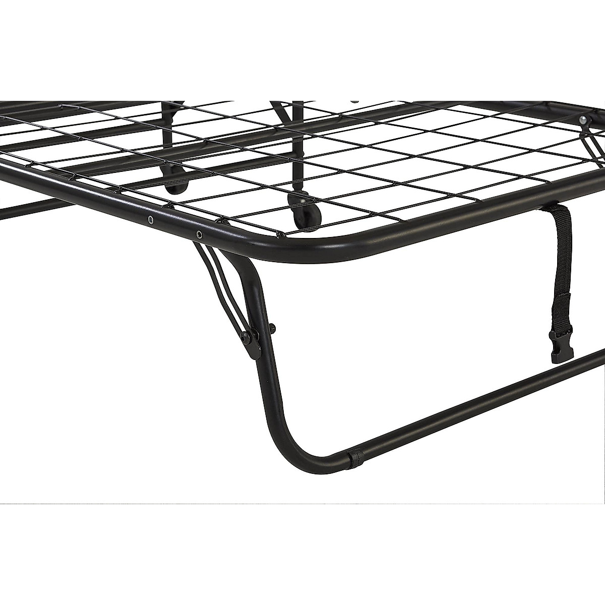 DHP Levy Folding Guest Bed with Metal Frame & 5 Inch Mattress, Twin, Black