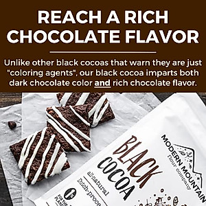 Black Cocoa Powder (1 lb) Bake the Darkest Chocolate Baked Goods, Achieve Rich Chocolate Flavor, All-Natural Substitute for Black Food Coloring, Dutch Processed Cocoa Powder, Fair Trade Certified, Unsweetened, Extra Dark