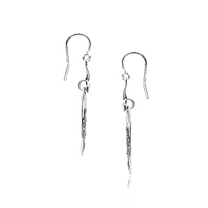 925 Sterling Silver Earrings Textured Lace Tear Shape, Oxidized, Stylish, Hypoallergenic, Nickel and Lead-free, Artisan Handcrafted Designer Collection, French Wire Earring Back, Jewelry Gift For Her