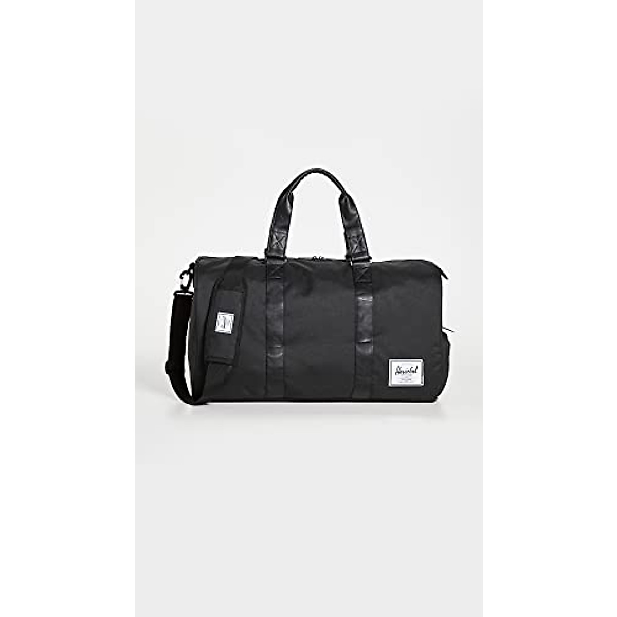Herschel Novel Duffel Bag, Black/Black Synthetic Leather, Classic 42.5L