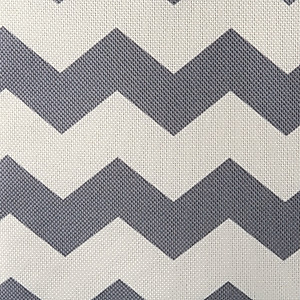 DII Collapsible Polyester Storage Bin, Trapezoid Chevron, Gray, Large