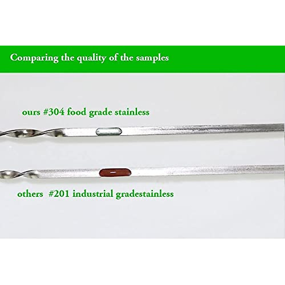 Killer's Instinct Outdoors Flat Metal Grilling Skewers Wider Thicker Stainless Steel Reusable BBQ Sticks Barbecue Skewers 14’’0.16’’0.05’’ Set of 24 Barbecue Sticks Metal Kebab Skewers For Grilling