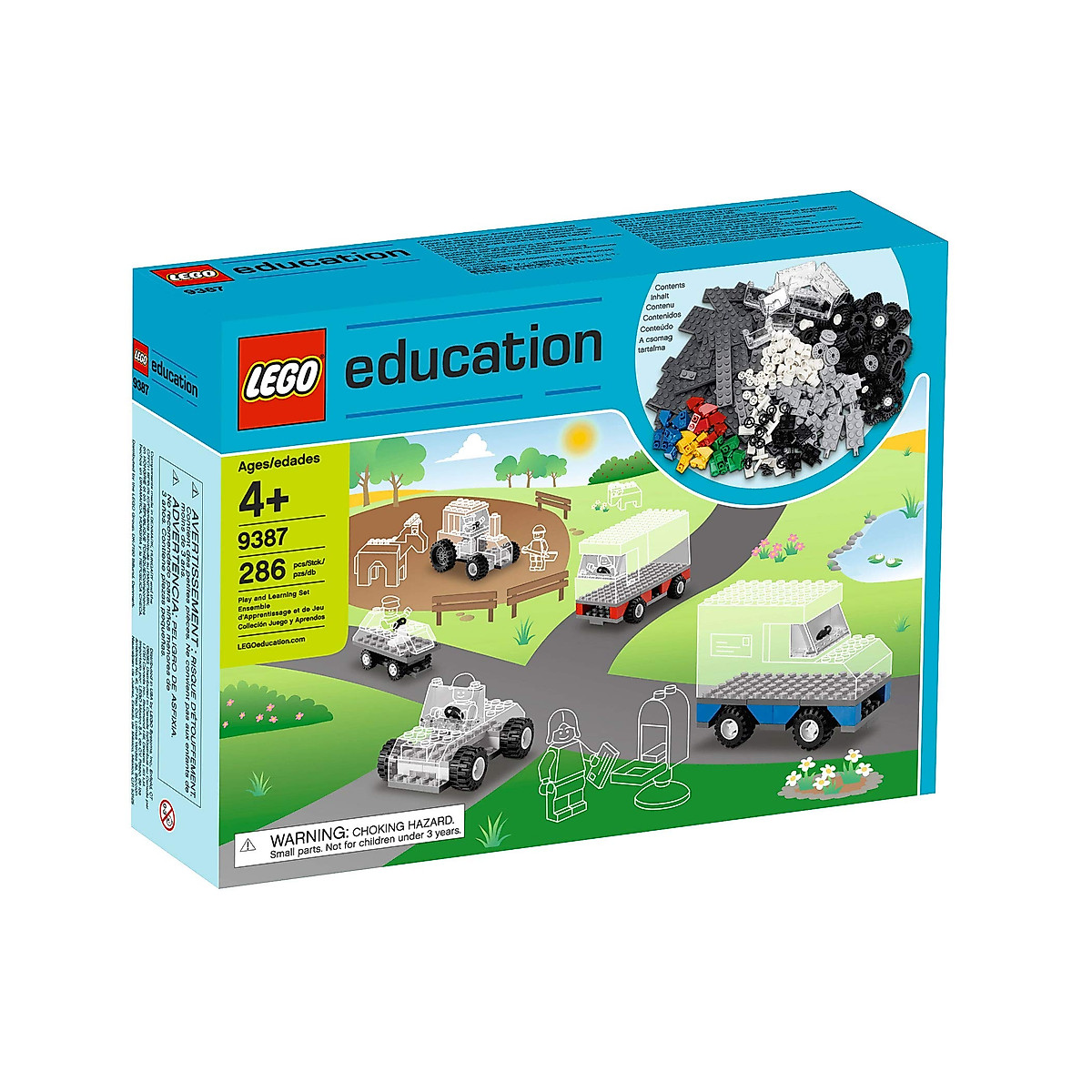 LEGO Wheel Accessory Set 9387, Fine Motor Skill Educational Development Toy for Girls & Boys Ages 4 & Up (286Piece)