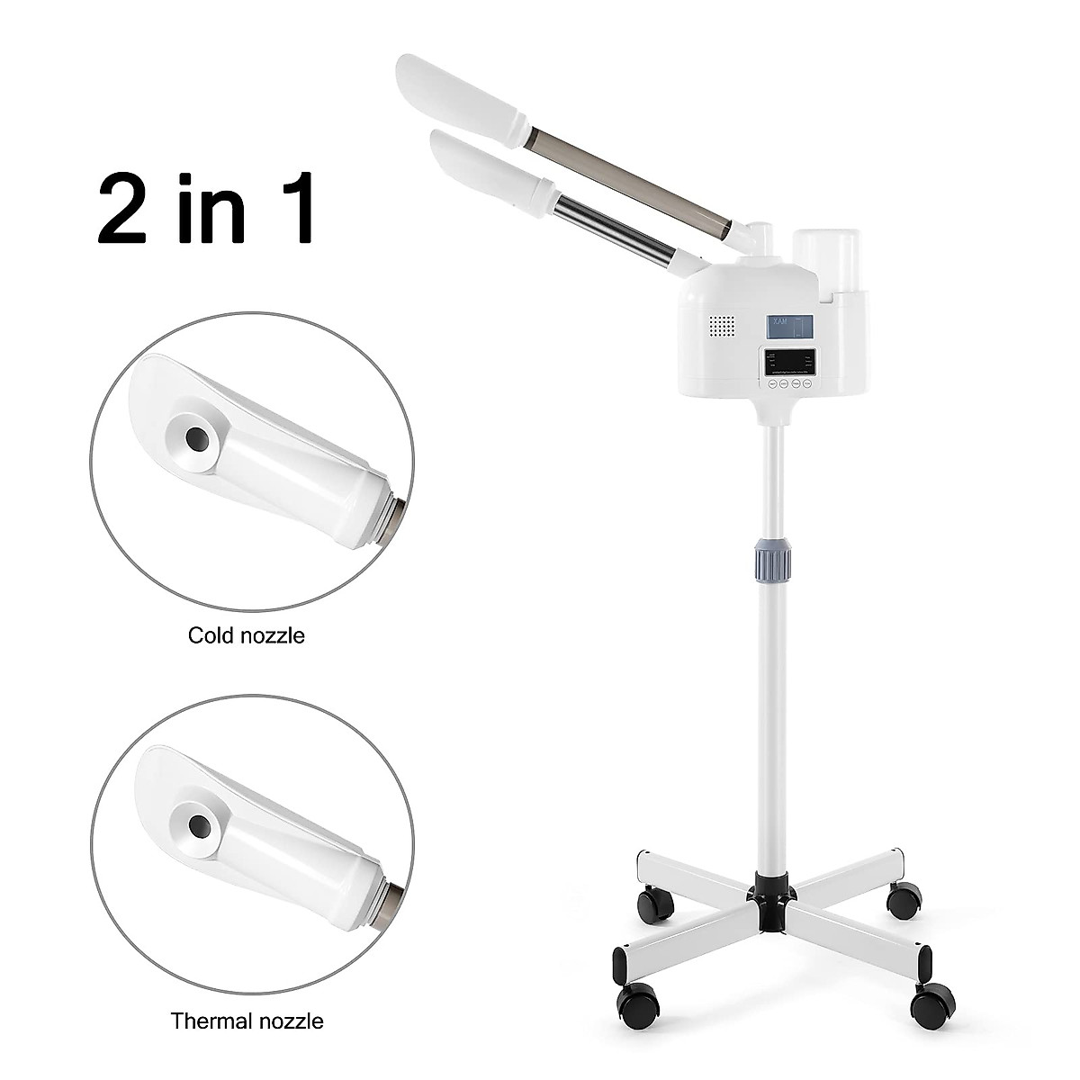 Professional 2 in 1 Facial Steamer Upgrade Esthetician Steamer with hot & Cold Nozzle Beauty Salon Spa