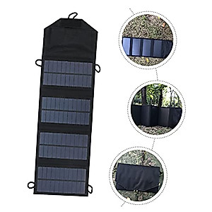 CLISPEED 4pcs Solar Panels USB a Charger Portable Cell Phone Charger Cargador C Charger for Car Portable Phone Charger USB Charger Practical Solar Panel Cloth Battery Yacht Boat
