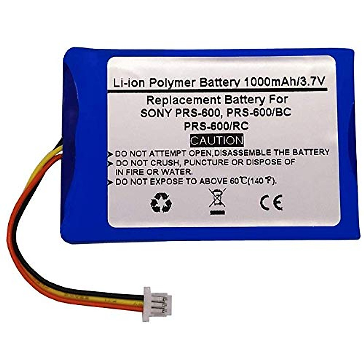 Starnovo 1000mAh 3.7V Replacement Battery for Sony Portable Reader PRS-600, PRS-600/BC, PRS-600/RC，Sony A98927554931, A98941654402, A-1732-035-A