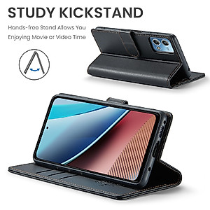 FLIPALM for Moto G Stylus 5G 2023 Wallet Case with RFID Blocking Credit Card Holder, PU Leather Flip Kickstand Shockproof Cover Women Men for Motorola Moto G Stylus 5G 2023 Phone Case(Black)