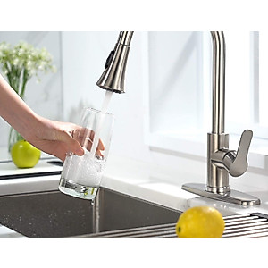 AMAZING FORCE Kitchen Faucet with Pull Down Sprayer, Commercial Industrial Stainless Steel Kitchen Sink Faucet Single Handle Faucet, Farmhouse RV Kitchen Faucet Laundry Sink Faucet, Matte Black