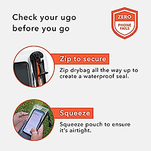 ugo wear Waterproof Phone Case - Universal Floating Dry Bag for Mobile Phones - Clear Protection Pouch - Touchscreen Compatible - Slim Signature Collection - Fits Most Phones Up to 6.8 Inches