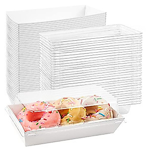 Ocmoiy Charcuterie Boxes with Clear Lids, 50 Pack White Bakery Boxes, Cookie Boxes, Small Treat Boxes for Pastry, Sandwich, Cupcakes, Strawberries, Dessert To Go Containers