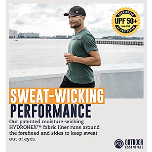 Running Hat for Men - Dry Fit Running Cap for Women, Tennis Hats, Breathable Hat, Workout Cap for Baseball,Sweat Wicking Hat Black