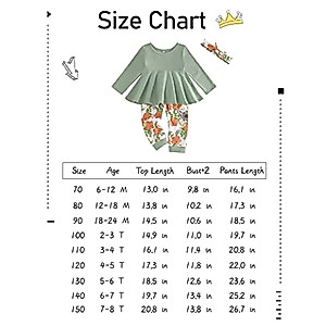 bilison Toddler Baby Girl Clothes Solid Color Ruffle Tops Floral Pants with Headband Outfit Set