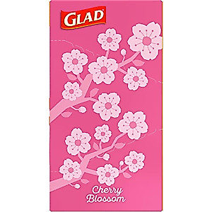 Glad Odorshield Small Drawstring Trash Bags, 4 Gal, Pink, Cherry Blossom, 80 Ct, Pack May Vary