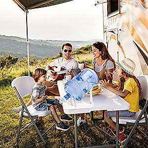 Water Jug Dispenser Holder 3-5 Gallon Water jug Stand and 2 Water Dispenser valves, Rust-Proof and Non-Slip jug Stand, Contains 2 Water Dispenser Stand and dust Valve