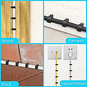 Cable Clips Black with Steel Nails, 500PCS 4/5/6/8/10mm Cable Wire Clips Cable Tacks Coax Nails for RG6, RG59, CAT6, RJ45 Ethernet Cable Clips