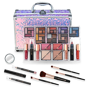 Color Nymph Makeup Kit For Women, Kids Makeup Set For Teens Girls Professional Make Up Kits With Travel Case Full Cosmetics Kit w/ 35 Colors Eyeshadows Lipstick Blush Brushes Lipgloss Mascara