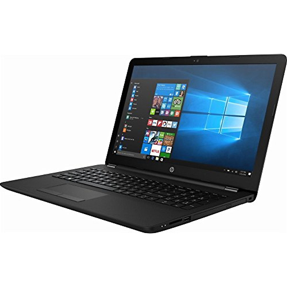 High Performance HP 15.6" Laptop PC AMD A6-7310 Quad-Core Processor 4GB RAM 500GB HDD AMD Radeon R4 Graphics DVD-RW HDMI WIFI HDMI Webcam DTS Audio Windows 10-Black