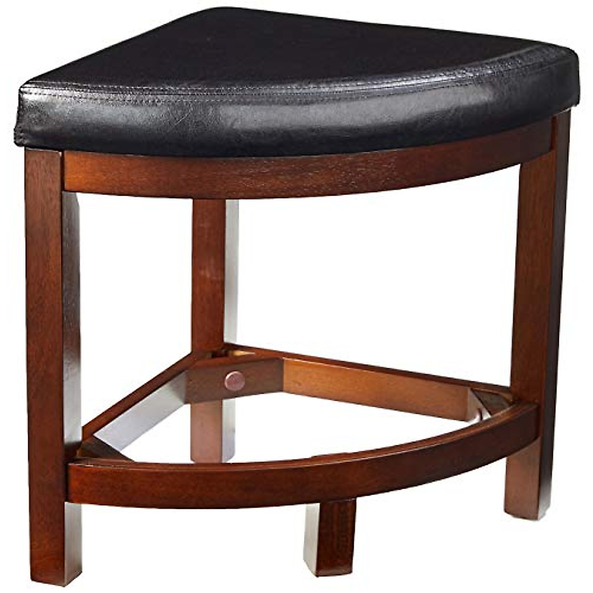 Roundhill Furniture Cylina Solid Wood Glass Top Round Dining Table with 4 Chairs