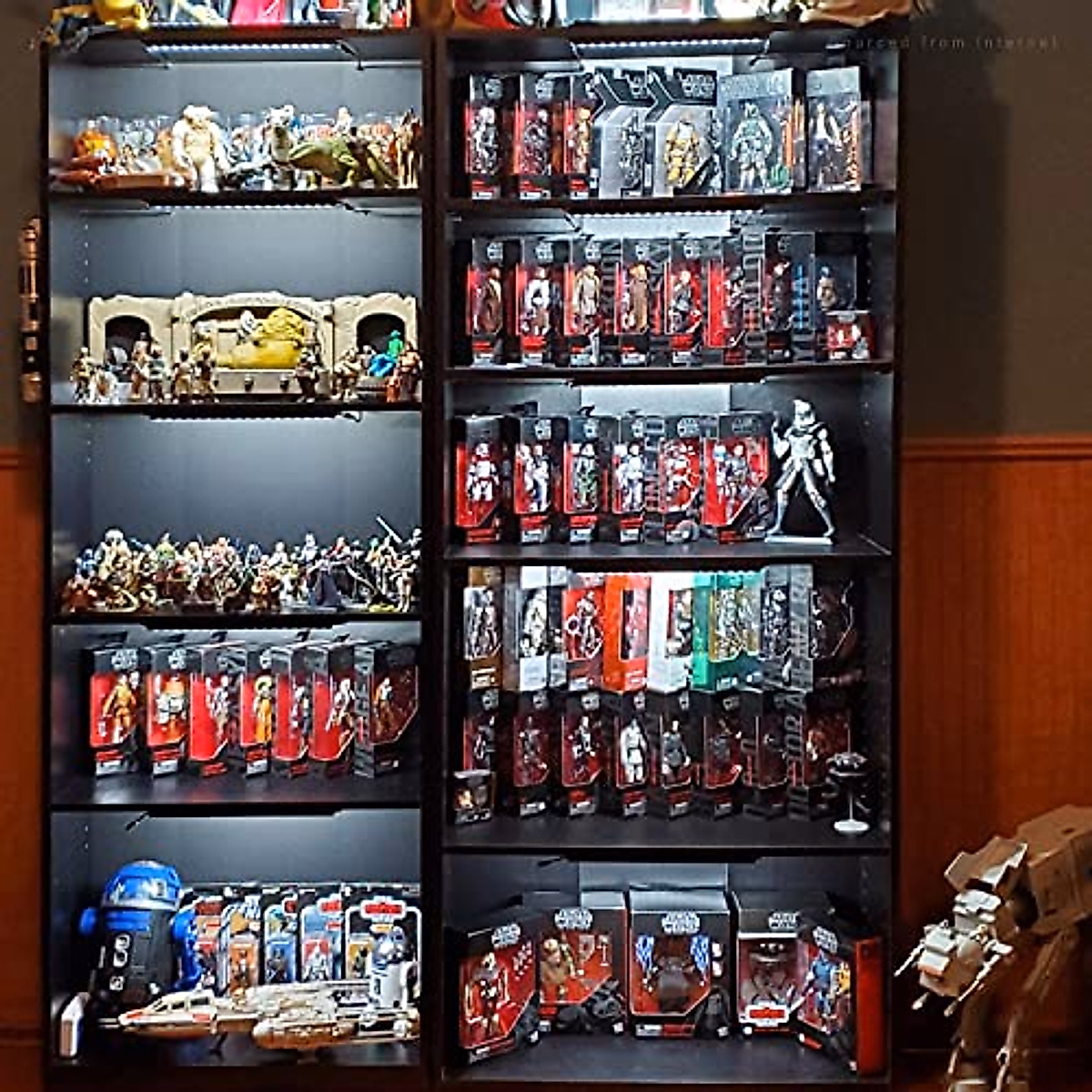 TORCHSTAR LED Safe Lighting Kit, (4) 12 Inch Linkable Light Bars + Rocker Switch + UL Power Adapter, 600LM, Input 100-240V, for Under Cabinet Gun Safe Locker Closet Showcase, 5000K Daylight