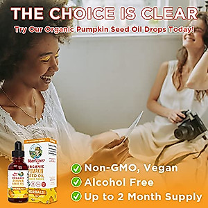Pumpkin Seed Oil Liquid Drops by MaryRuth's | 2 Month Supply | Sugar Free | USDA Organic Pumpkin Seed Oil for Men & Women | Urinary Tract Support | Hair & Skin Health | Vegan | Gluten Free | 1 Fl Oz