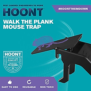 Hoont Walk The Plank Bucket Mouse Trap, Includes 2 Ramps - Commercial Grade Humane Mouse Trap Killer, Mice Exterminator Control - Upgrade