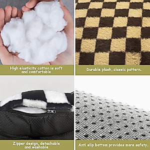 EZOPII Pet Couch Sofa, Checkers Plaid Washable Cat Beds for Medium Small Dogs & Cats - Durable Plush Cat Couch Pet Sofa - Soft Anti-Slip (Green Plaid)