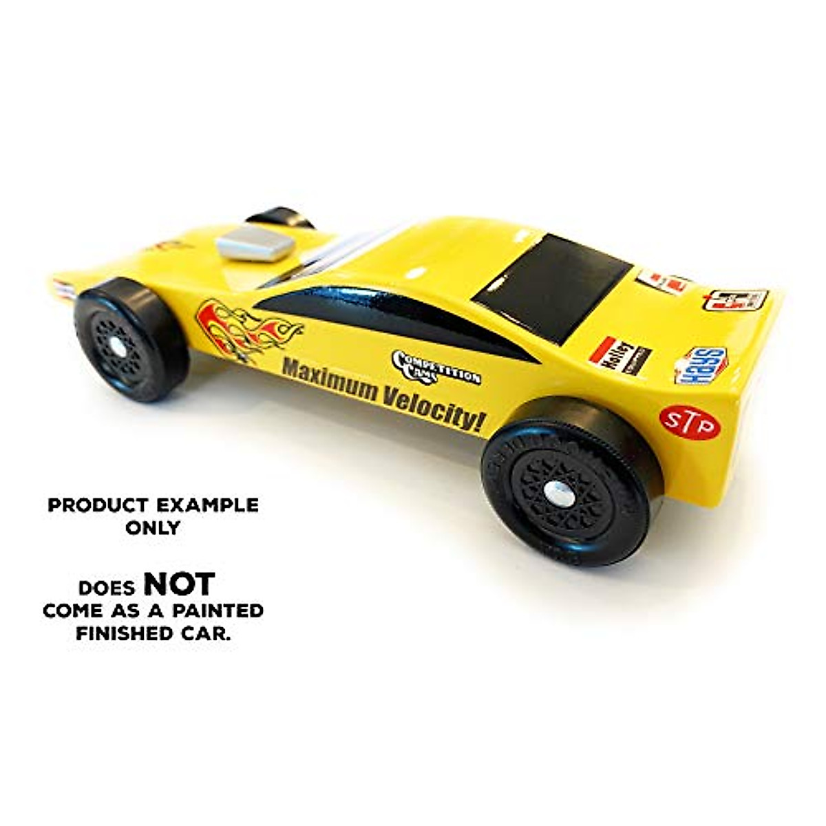 Maximum Velocity Pinewood Car Kit | Includes BSA Speed Wheels, Speed Axles, Graphite & Steel Weight | Funny Car Derby Car Kit