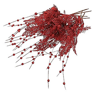 BESTOYARD 8pcs Decor Berries Artificial Floral Picks DIY Berry Adornment Artificial Berry Stem Fake Berry Christmas Tree Picks Artificial Berry Picks Christmas Picks Resin Branch Plug-in