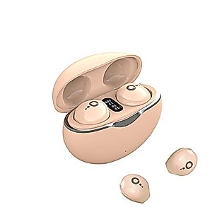 Xmenha Beige Smallest Invisible Hidden Earbuds Small for Work Wireless Bluetooth Micro Mini Tiny Sleep Earbuds for Small Ears Noise Cancelling Ear Buds Sleepping Buds Invisible Earbud Small Cute