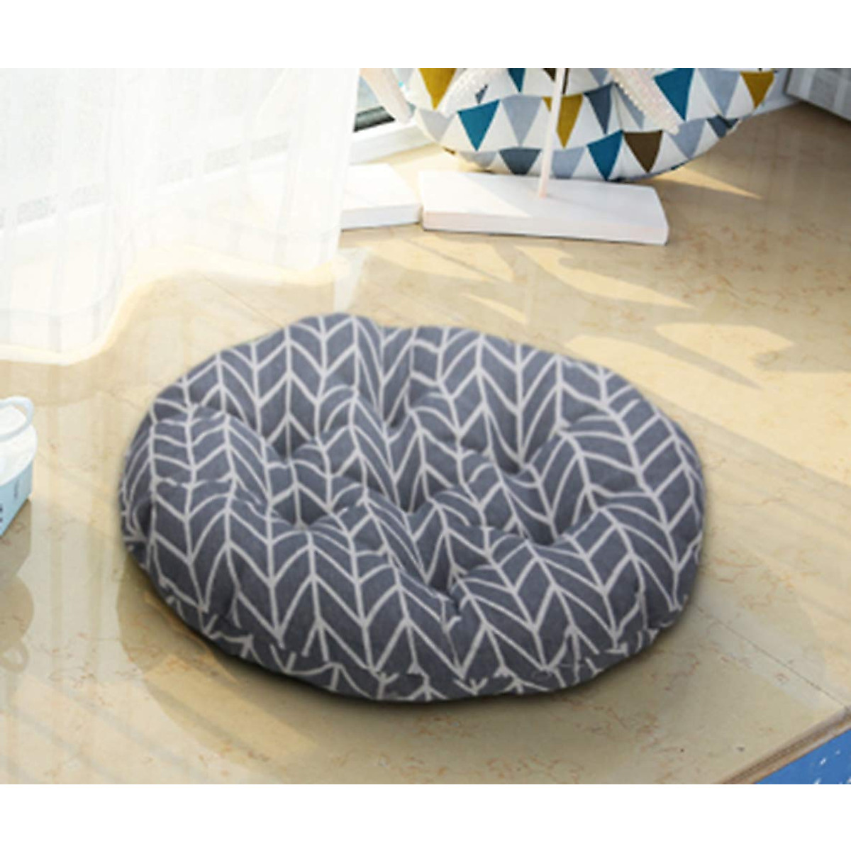 DadaA Cotton Chair Pads,Soft Seat Cushions Thicken Seat Pads Cushion Pillow for Office,Home or Car Sitting,Set of 2 (A)