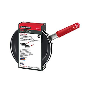 Tramontina Aluminum Nonstick Restaurant Professional 2-Piece 10" Fry Pan Set, Satin