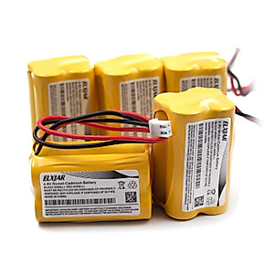 YUTSUJO (5-Pack) 4.8V 700mAh BL93NC487 Ni-CD Battery Replacement for Emergi-Lite BAA-48R BAA48R, Interstate NIC0186, Dantona Custom-43 Custom43, OSI OSA-126 OSA126 BL93NC484 BL93NC485
