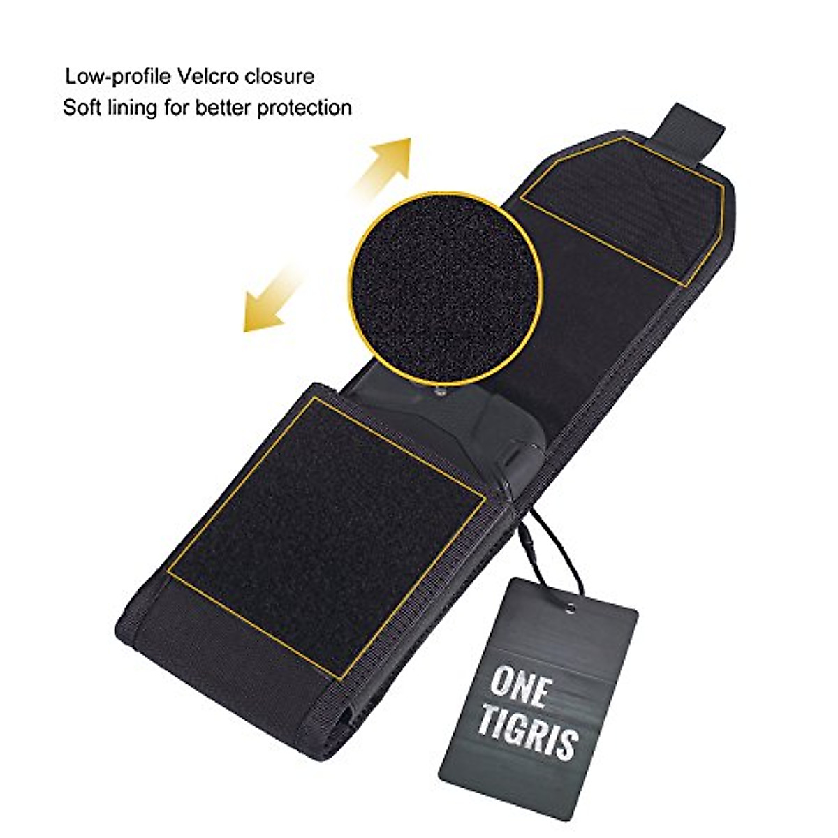 OneTigris Large Smartphone Pouch for 5.5"/6.1" Phone with Slim Survivor Case (Black)