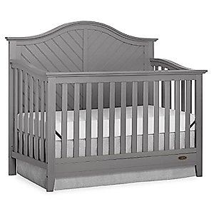 Dream On Me Ella 5-in-1 Full Size Convertible Crib in Storm Grey, Greenguard Gold Certified