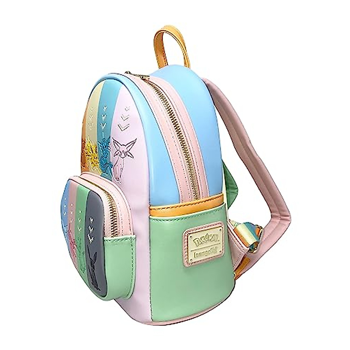 Loungefly Pokemon Eeveelutions Womens Double Strap Shoulder Bag Purse (Multi)