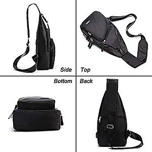 Sling Bag Sling Backpack Crossbody Backpack Chest Shoulder Bag USB Charger Port