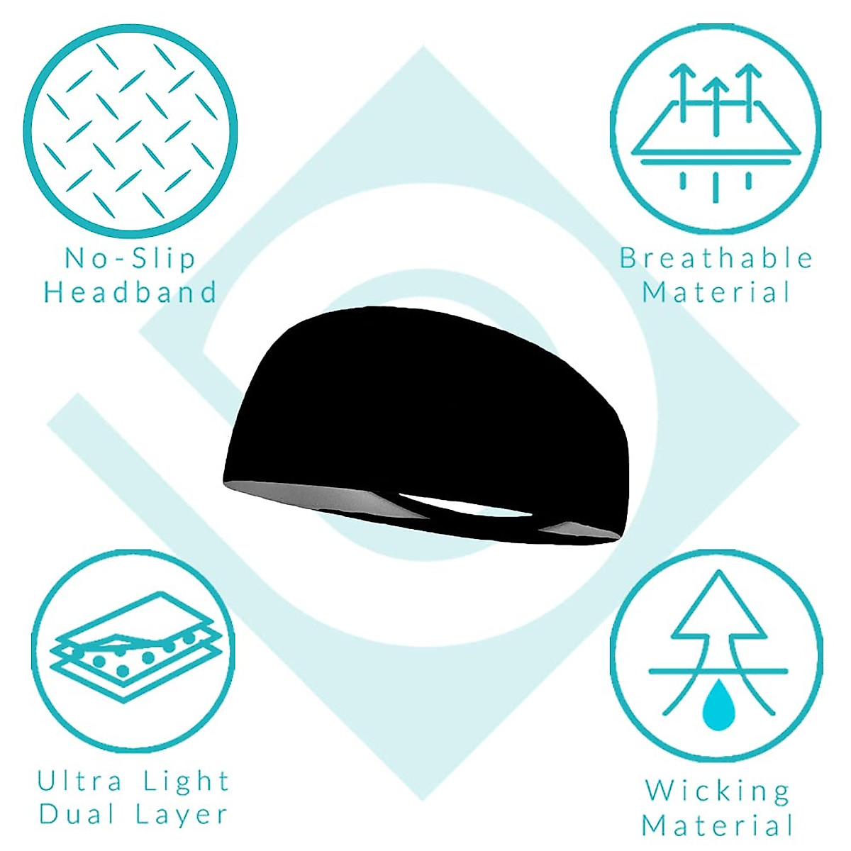 Bondi Band Headbands for Women, Tapered Anti Slip Workout Headbands That Stay In Place, Absorbent, Moisture Wicking, For Running, Yoga, Skiing and More, Red,, 4 inch Wide Band