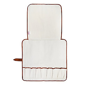 Boldric One Buckle Water Buffalo Leather Chef Knife Bag - Professional Grade Roll Travel Knife Case – 8 Tool Holder Slots For Knives Pens Pencils Spoons (Tan)