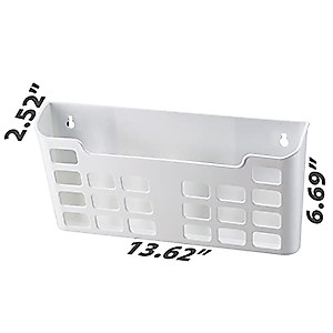 Officemate MagnetPlus Magnetic Letter Size File Pocket, Plastic, White (92543)