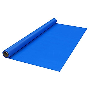 Party Essentials Plastic Banquet Table Roll Available in 27 Colors, 40" x 100', Royal Blue
