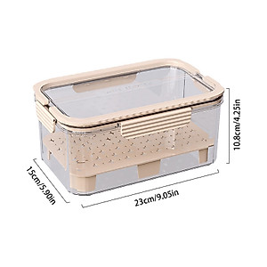 Lettuce Container for Fridge, Portable Tight Seal Crisper Box, Produce Saver Storage Bins, Multifunctional Freezerable Lettuce Container, Clear Vegetable Storage Box,
