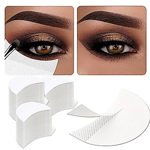 TailaiMei 300 Pcs Eyeshadow Shields, Eyeshadow Stencil for Prevent Makeup Residue, Lint Free Gel Pad for Eyeliner, Eyelash Extensions and Lip Makeup